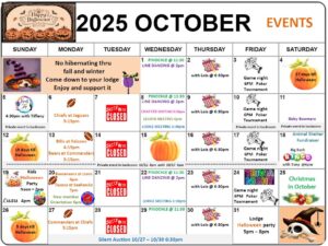 MONTHLY EVENTS – Moose Lodge 1891